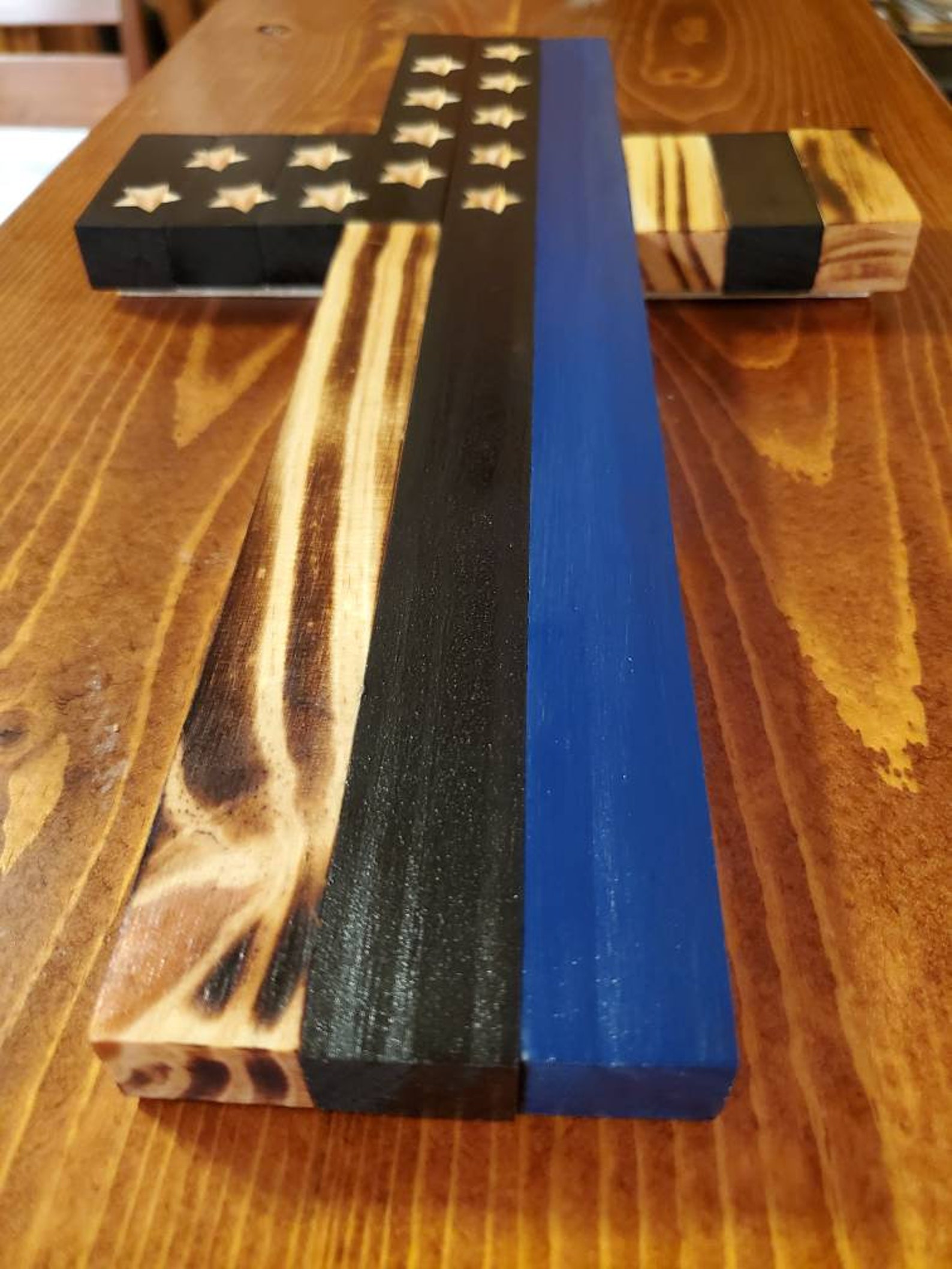 Thin Blue Line Cross Police. Police Support. Back the Blue. - Etsy