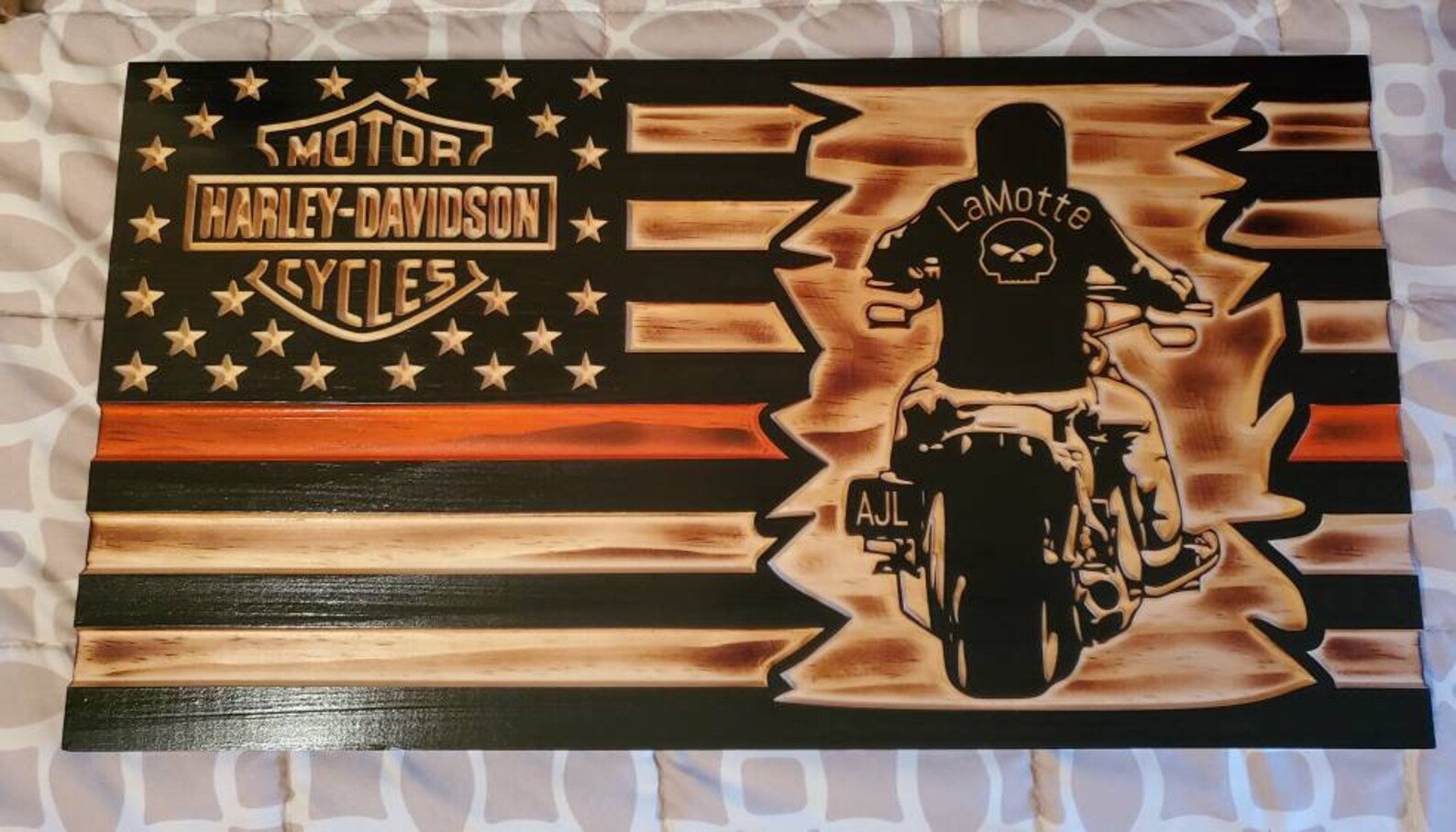 American Motorcycle Customized Flag. Motorcycle Riders Gift. - Etsy