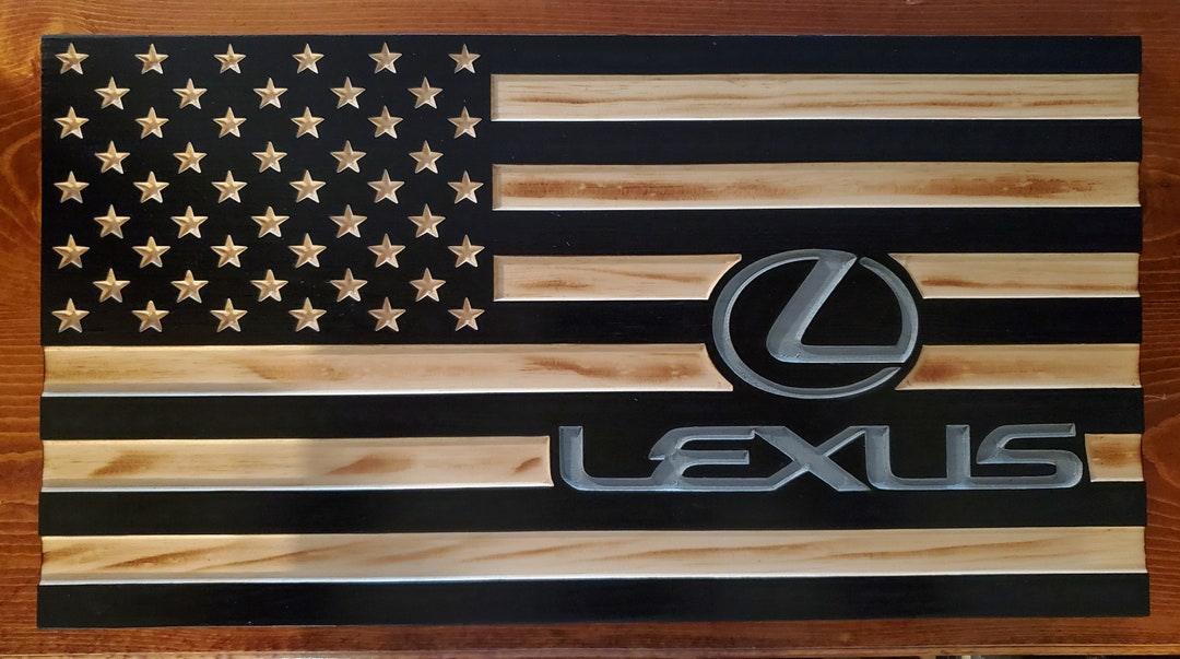 Etched Wooden Lexus Car Flag: Garage Mancave Decor - Etsy