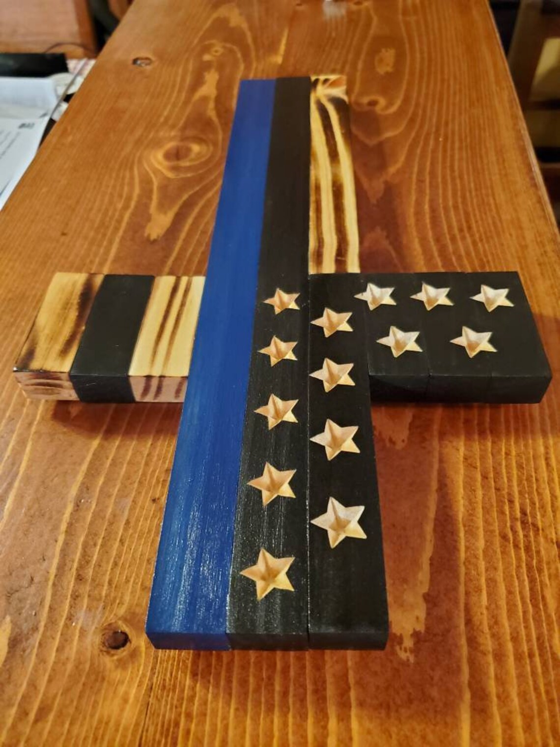 Thin Blue Line Cross Police. Police Support. Back the Blue. | Etsy