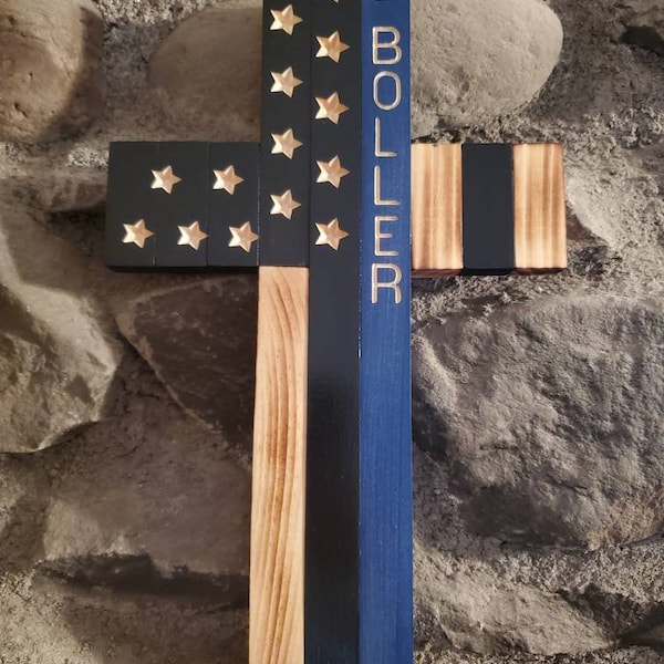 Wooden Thin Blue Line Flag - Etsy