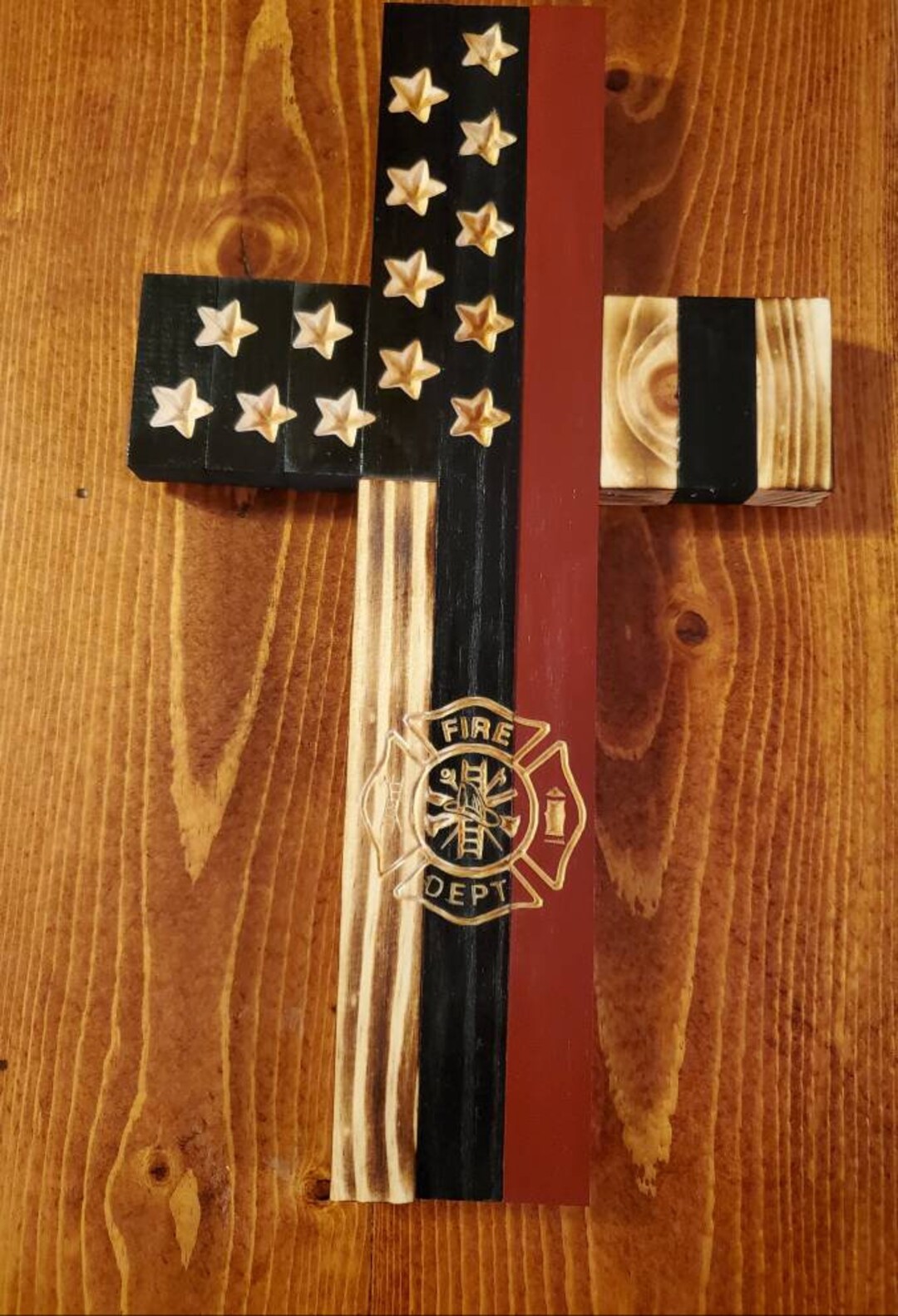 Red Line Cross for Fireman. Firefighters Gift. Custom - Etsy