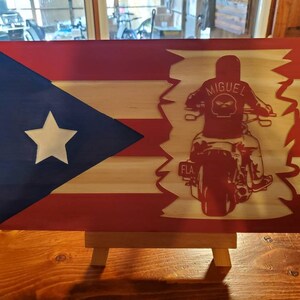 Puerto Rican Customized Motorcycle Flag. Puerto Rican Flag. - Etsy