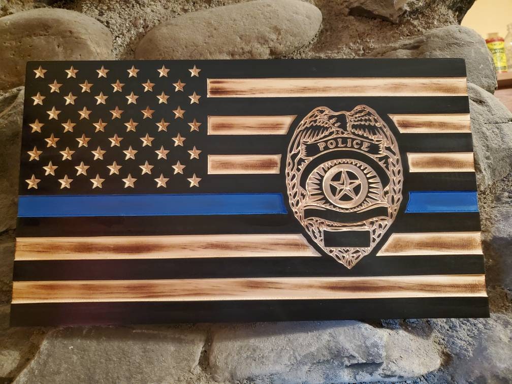 Police Flag Thin Blue Line Flag Police Flag With Customized - Etsy