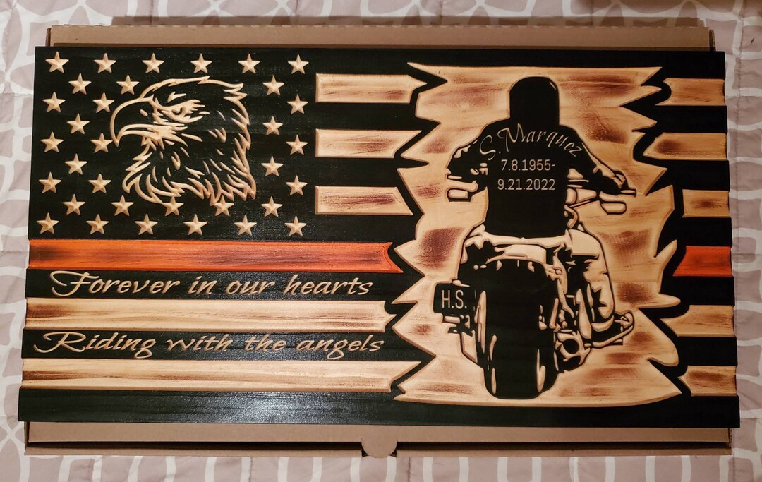 Motorcycle in Memory Flag. Custom Motorcycle Flag. Memorial Flag ...