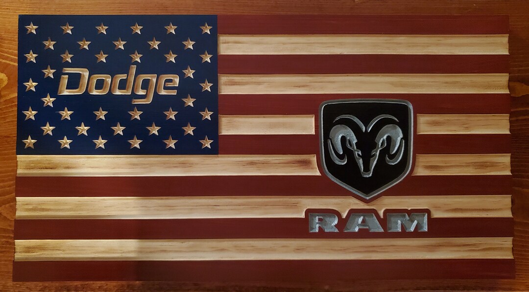 Dodge RAM Truck Flag. Ram American Flag. Dodge Lovers Gift. Dodge ...