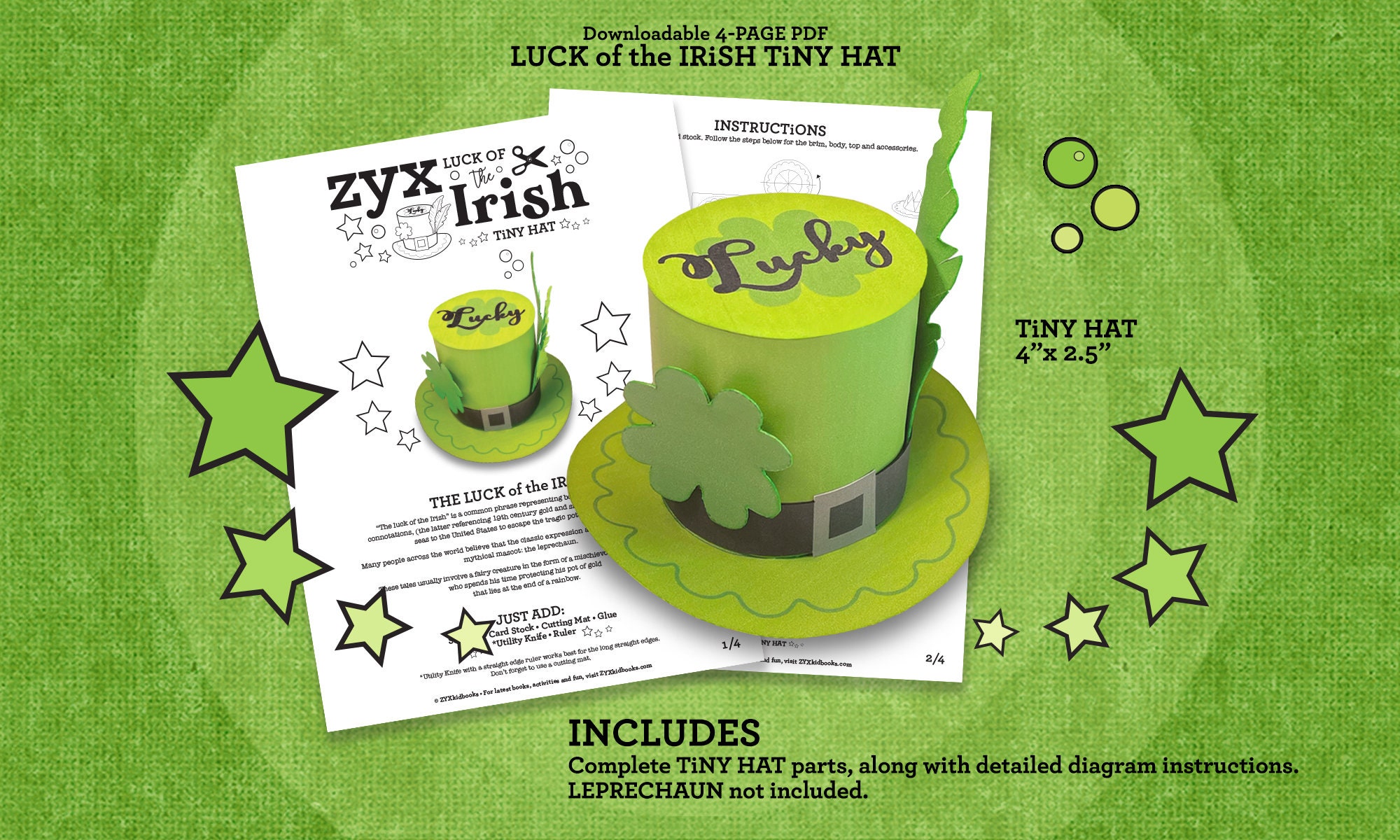THE LUCK of the Irish Tiny Top Hat - Etsy