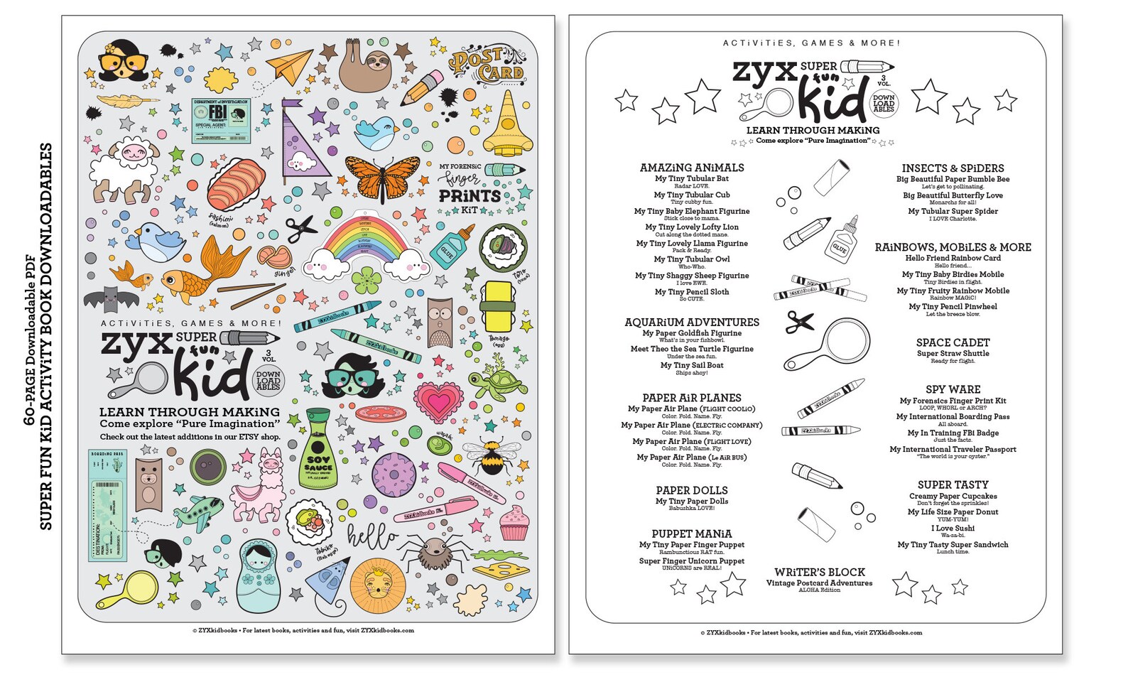 35 Super FUN Activities BOOK of DOWNLOADABLES vol. 3 - Etsy