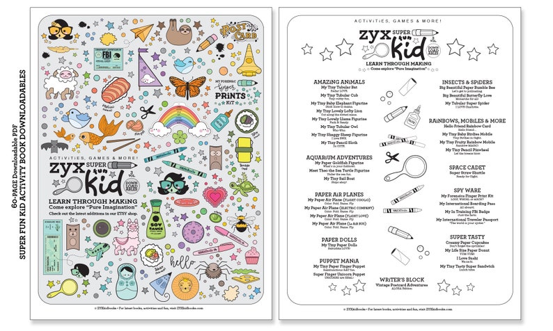 35 Super FUN Activities BOOK of DOWNLOADABLES vol. 3 | Etsy