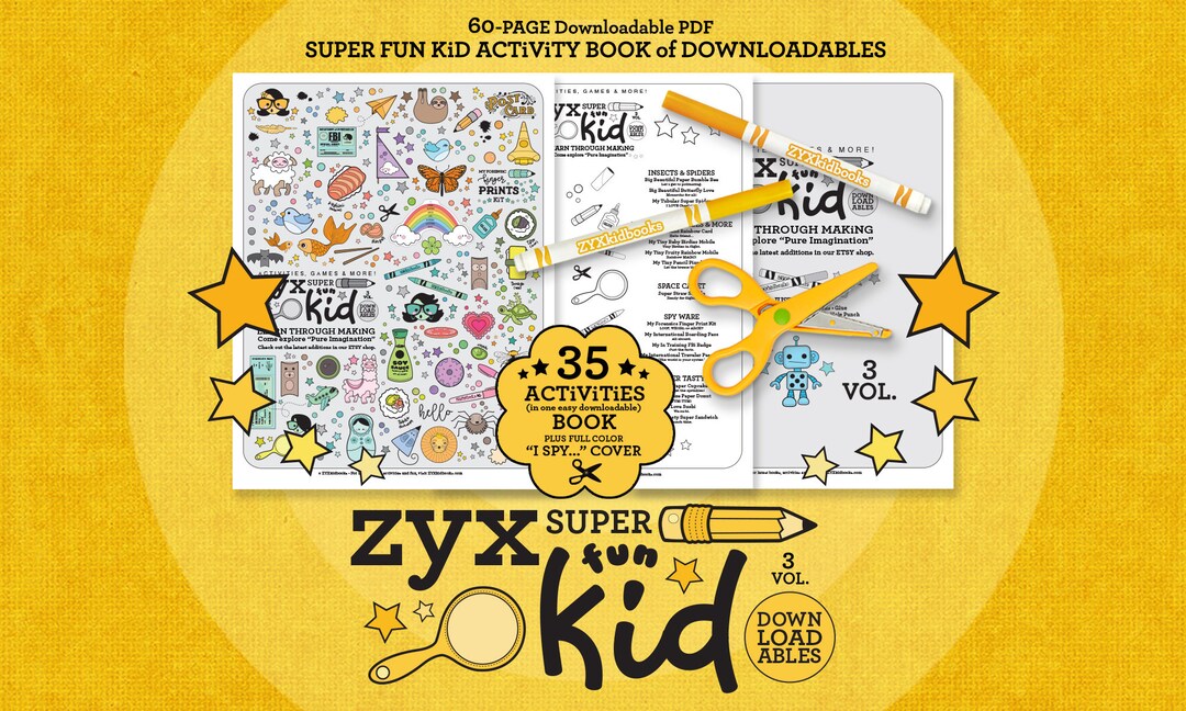 35 Super FUN Activities BOOK of DOWNLOADABLES vol. 3 - Etsy