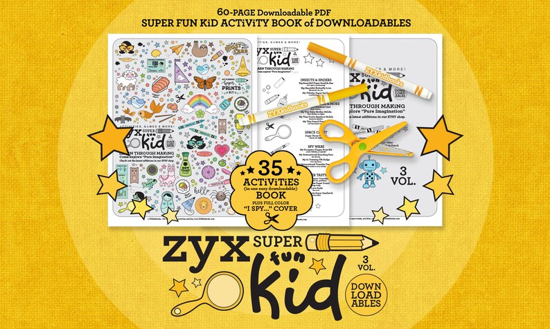 35 Super FUN Activities BOOK of DOWNLOADABLES vol. 3 - Etsy