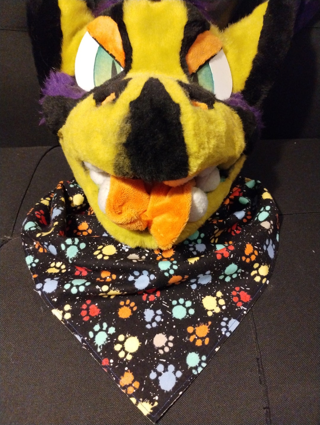 Paint Splatter Pawprint Fursuit Bandana - Etsy