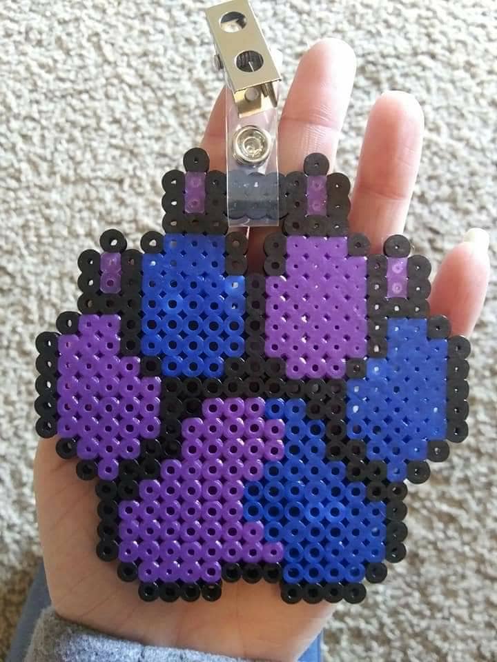 Custom Perler Bead Paw Badge - Etsy