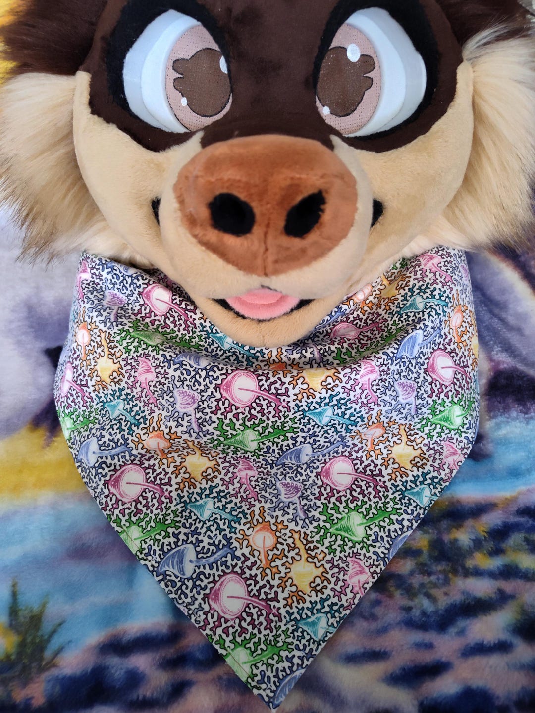 Psychedelic Mushrooms Fursuit Bandana - Etsy