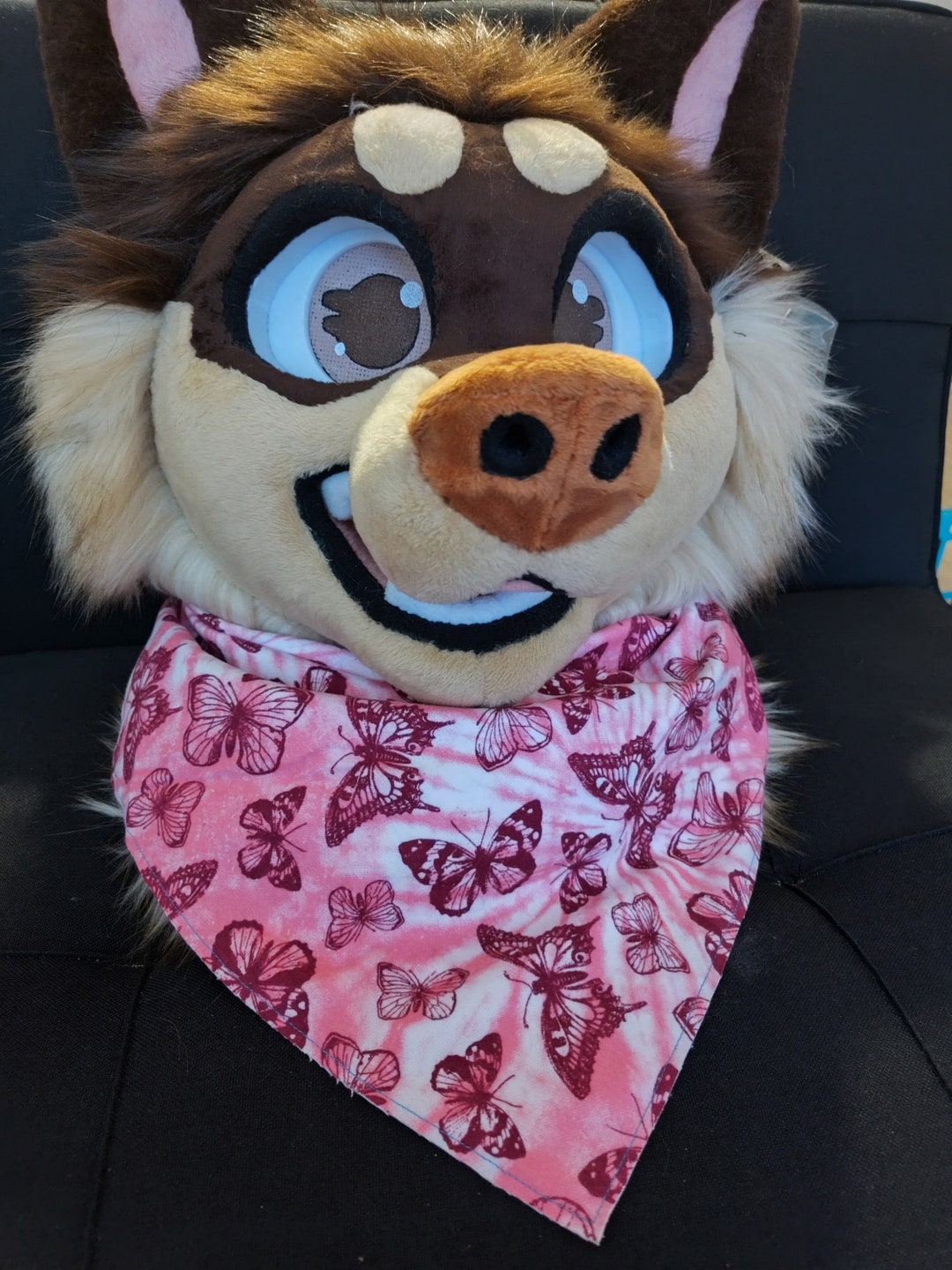 Pink Butterflies Fursuit Bandana - Etsy