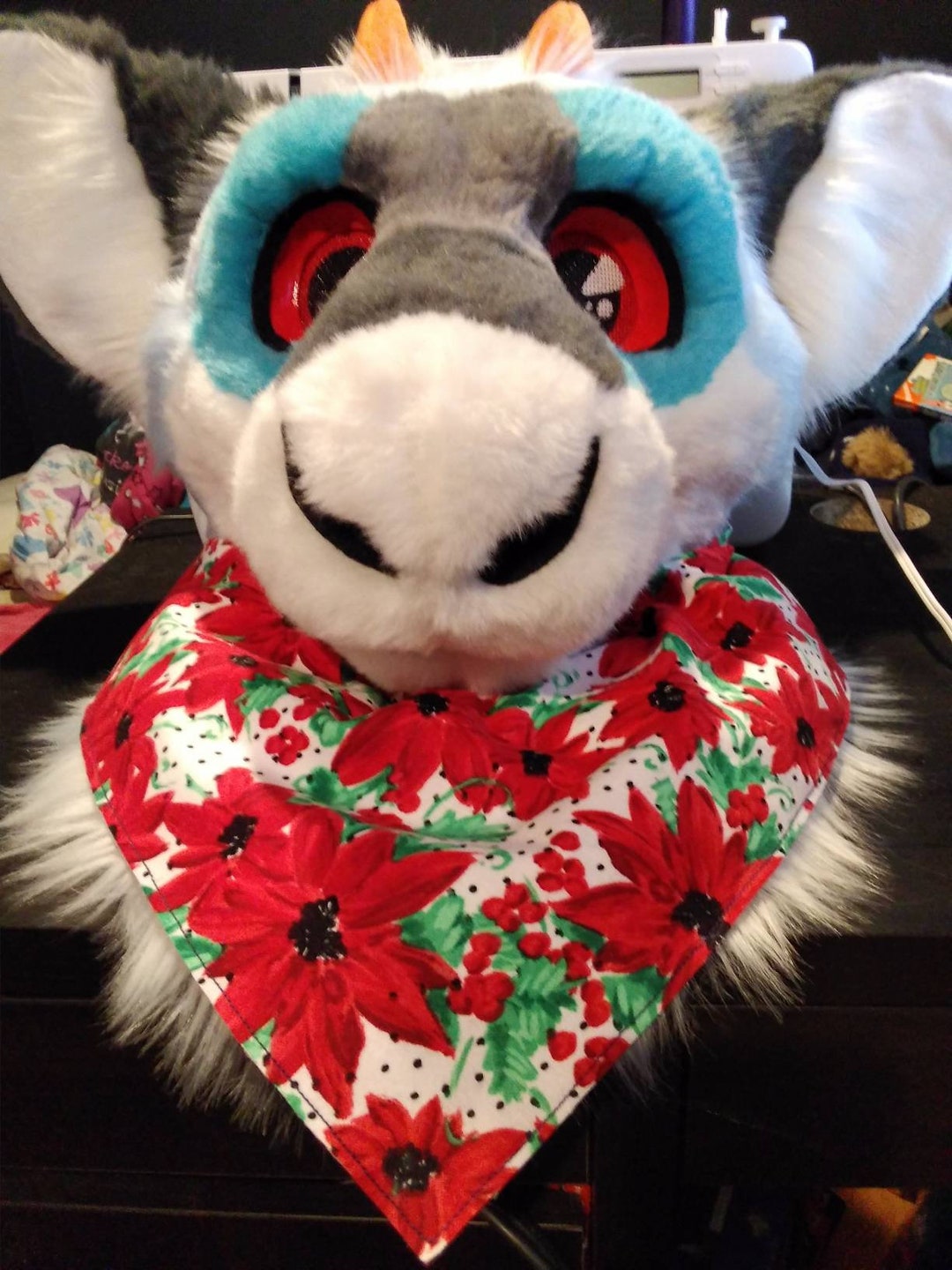 Poinsettia Flowers Fursuit Bandana - Etsy