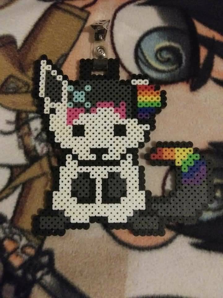 Custom Perler Bead Fursona Badge - Etsy
