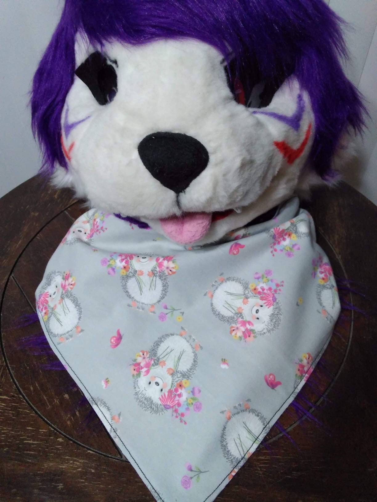 Flowery Hedgehog Fursuit Bandana - Etsy