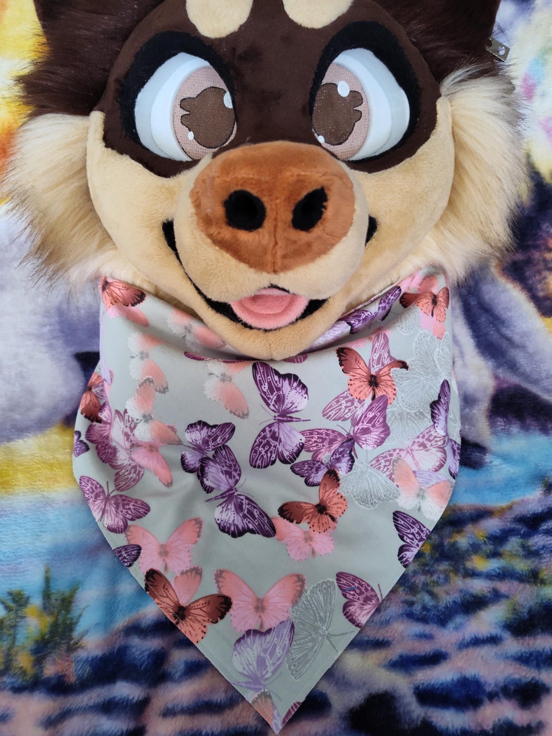 Pink and Purple Butterflies Fursuit Bandana - Etsy