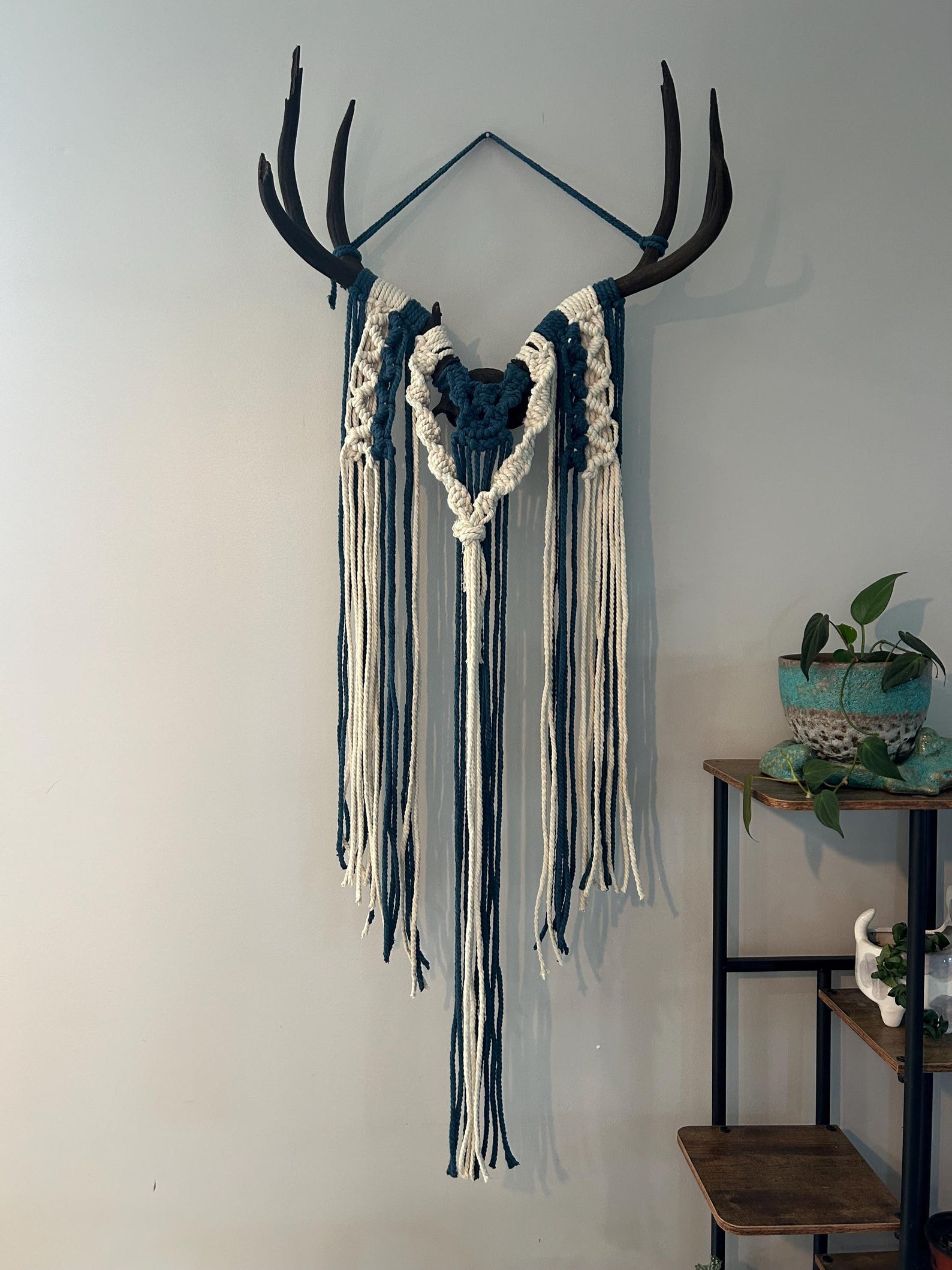 Deer Antler Macrame | Wall Hanging | Wall Decor - Etsy