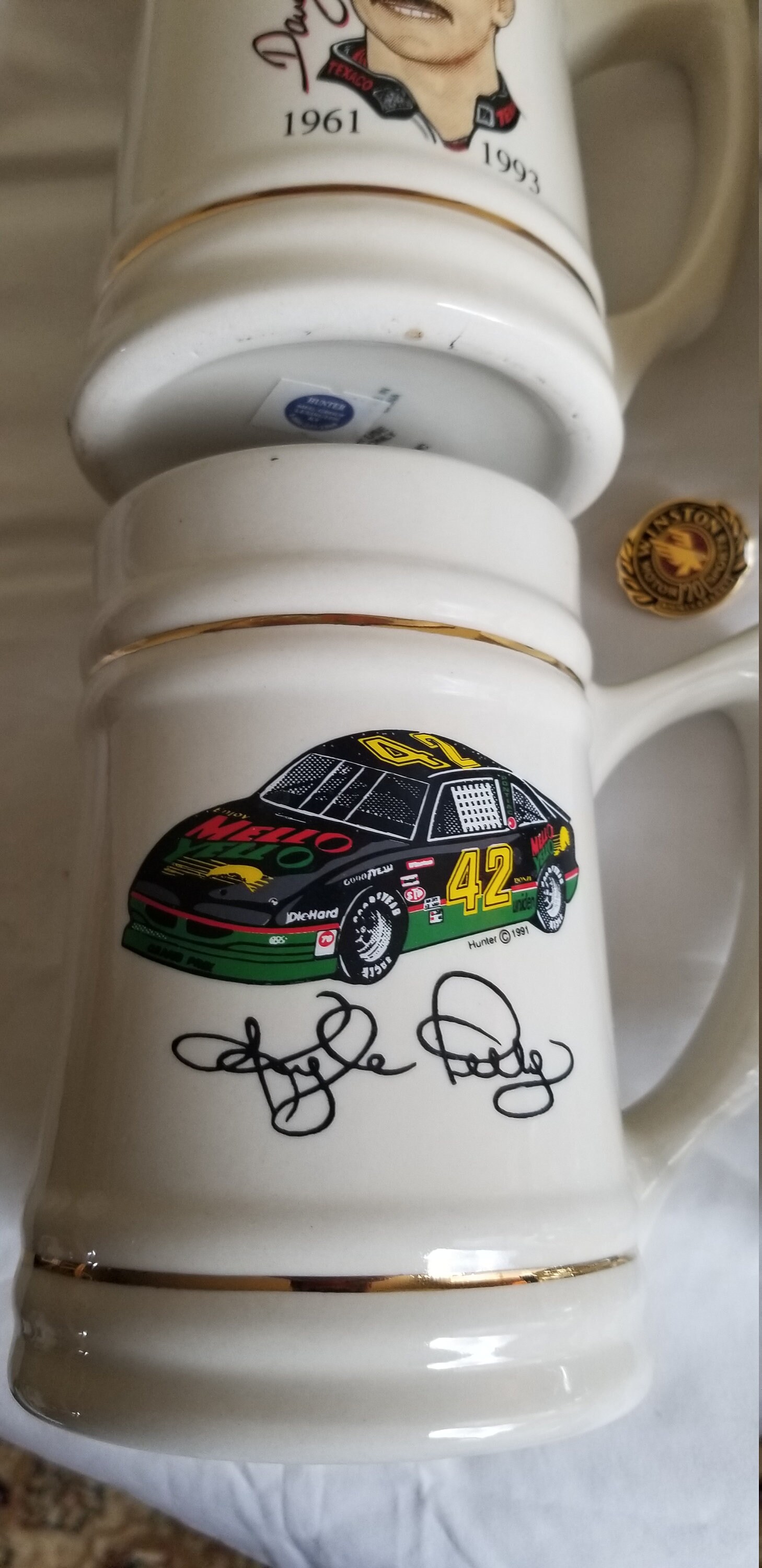 4 NASCAR Steins 1 Winston Anniversary Pin Collectable Vintage - Etsy