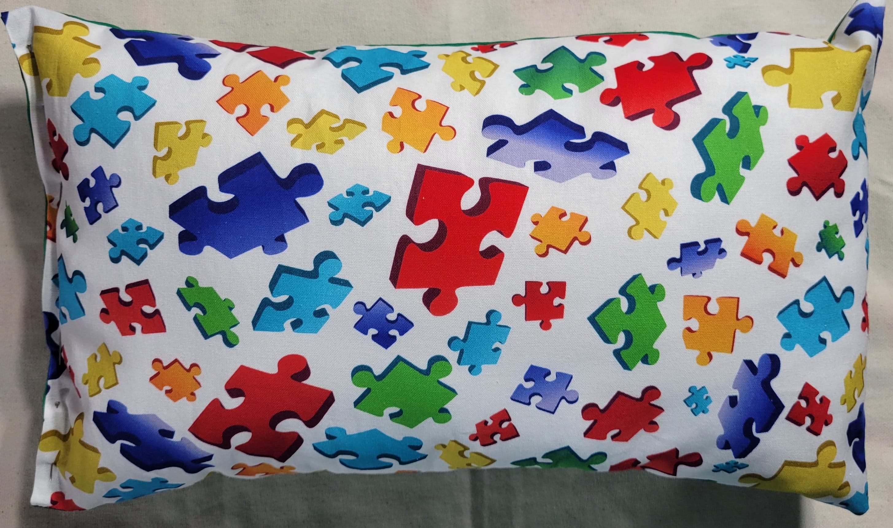 Autism/ Puzzle Pieces/ Rainbow Colors/ Multi Colored Pillows With ...