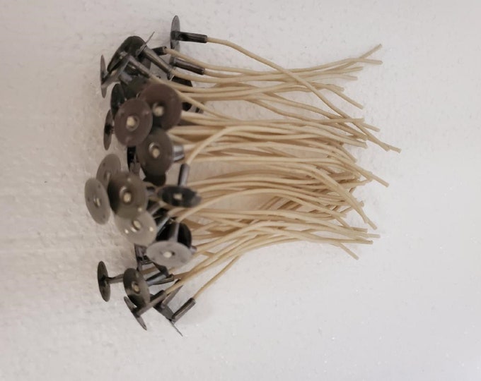 Zinc Core Candle Wicks | 6" Pretabbed, Prewaxed | Bulk 12 Pack or 100 ...