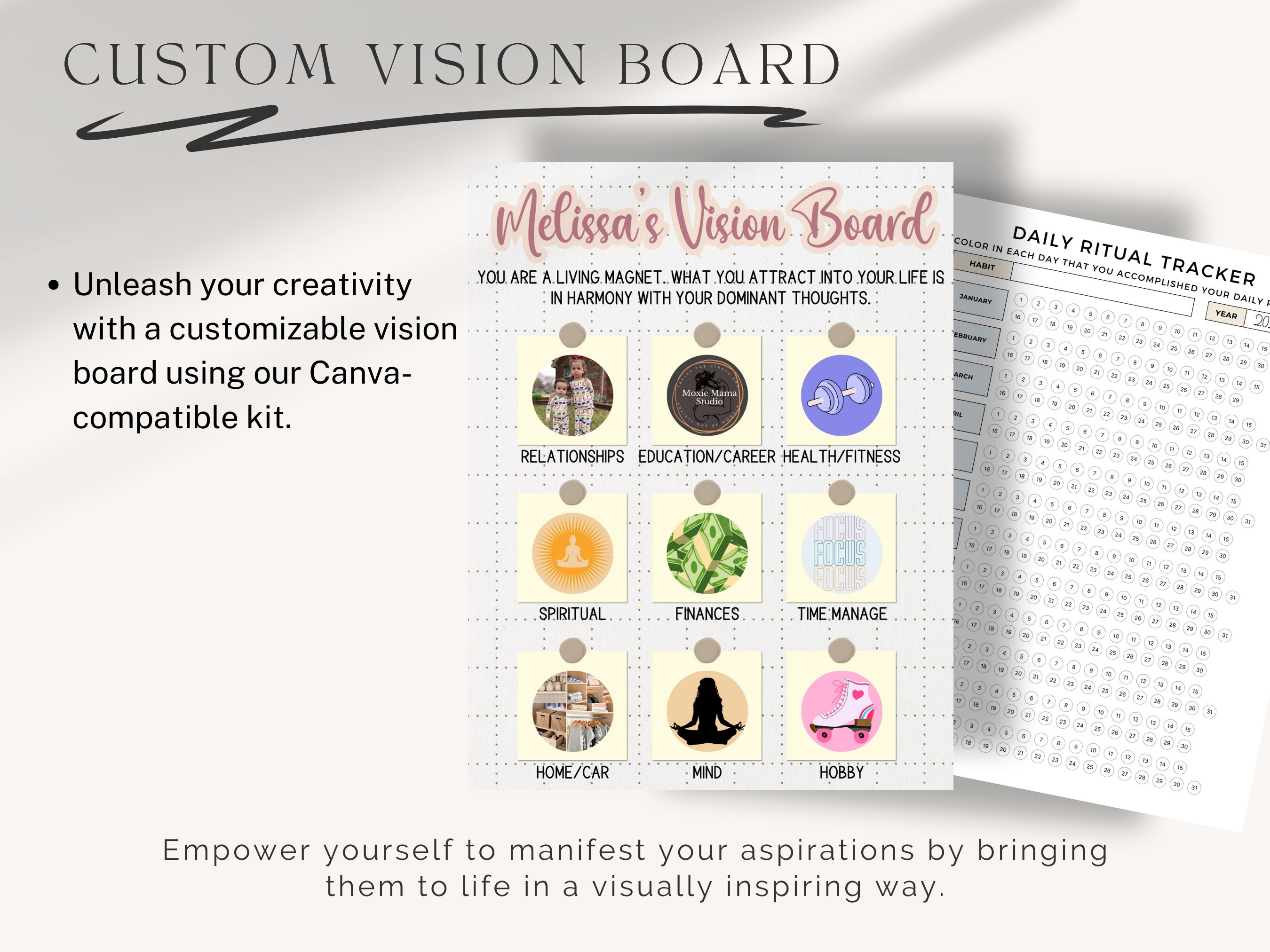 Empower 2024:goal Setting Journal & Vision Board Kit Backed by Research ...