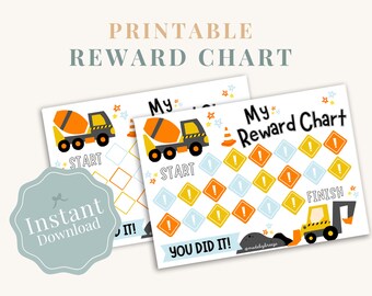 Digger Reward Chart - Etsy UK