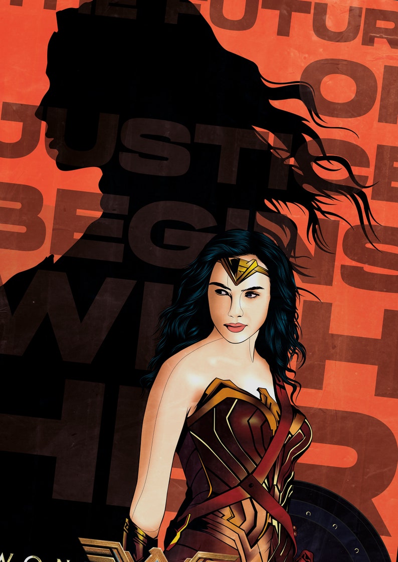 Wonder Woman (2017) - A3 Digital Poster, High Quality Print, Gal Gadot ...