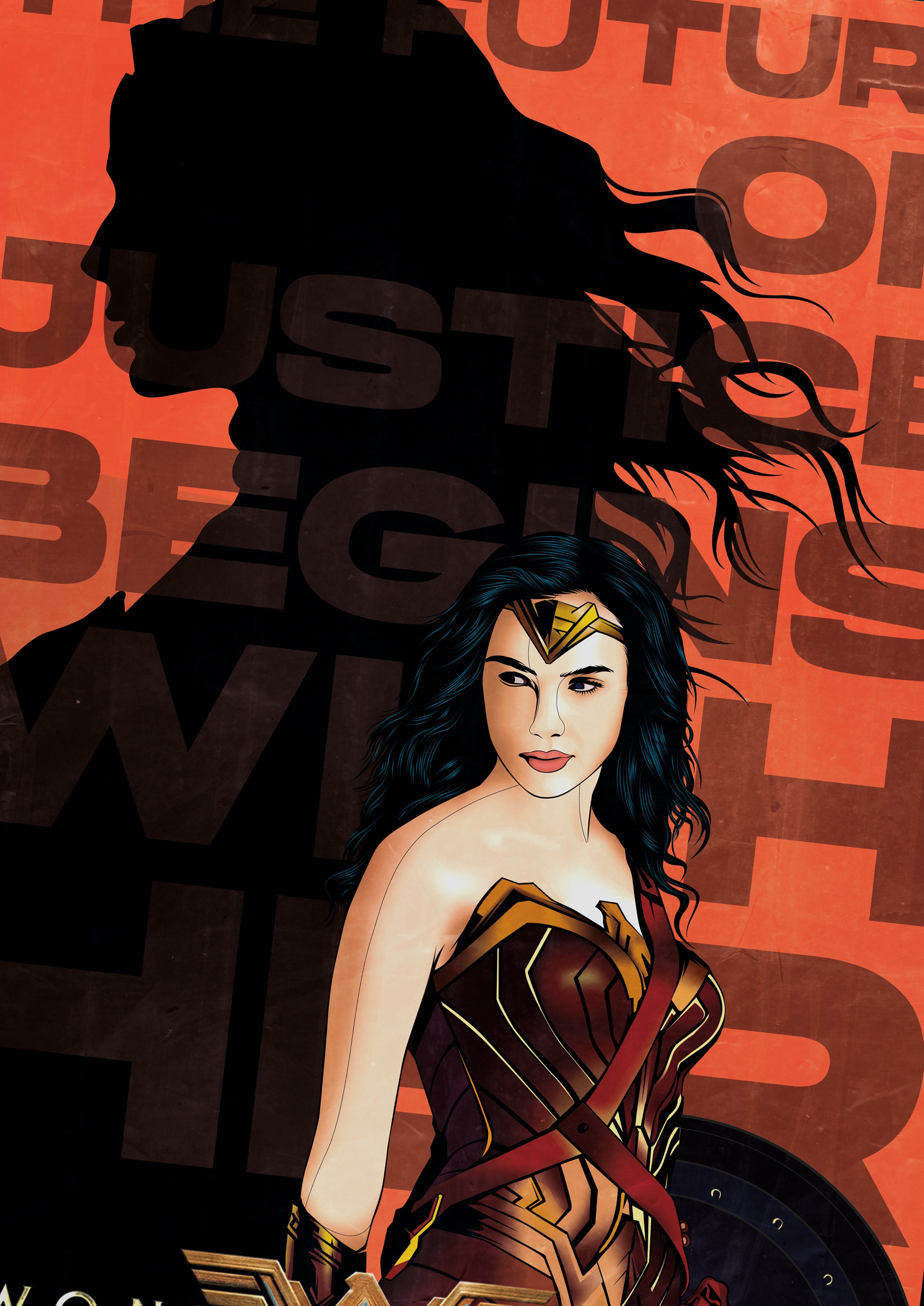 Wonder Woman 2017 A3 Digital Poster, High Quality Print, Gal Gadot, DC ...