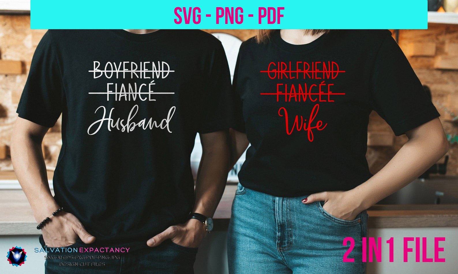 Girlfriend Fiancee Wife Svg, Boyfriend Fiancee Husband 2 in 1 Svg Png ...
