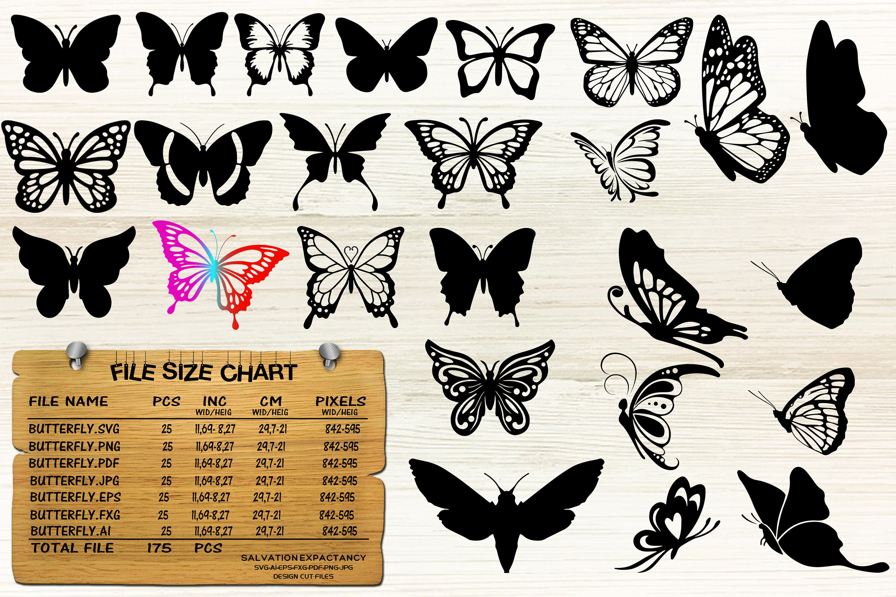 25 Butterfly Svg Bundle. 25 Butterfly Clipart. 25 Butterfly | Etsy