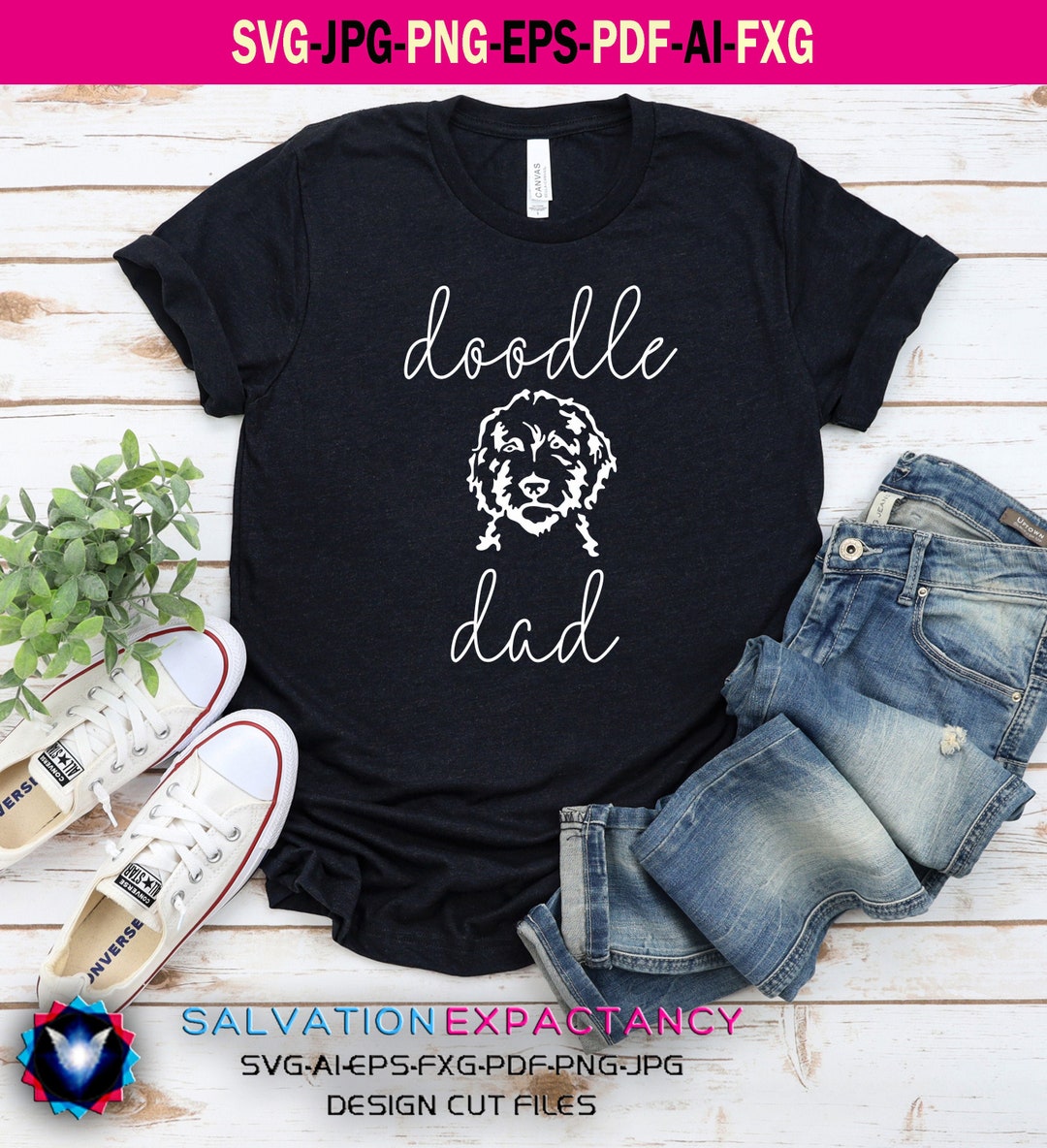 Doodle Dad Svg File. Golden Doodle Dad Svg Png Pdf Jpg Eps Ai Fxg Files ...