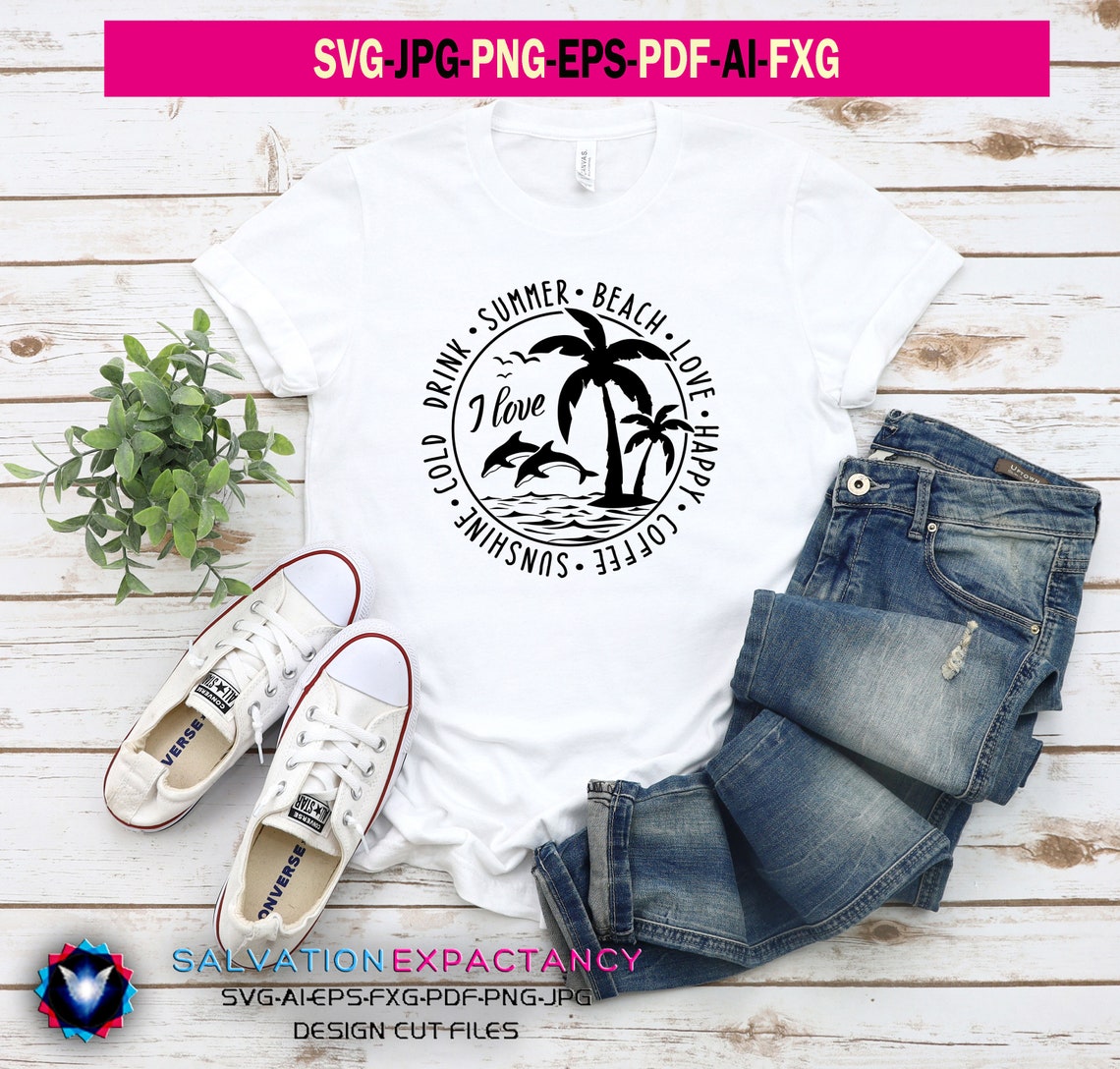 Summer Beach Svg File. Beach Svg. Summer Svg. Sunshine Svg. Coffee Svg ...
