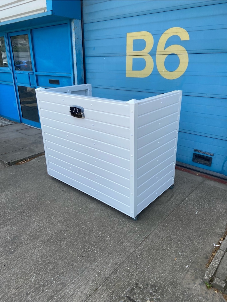 Double UPVC Wheelie Bin Covers. Plastic Wheely Bin Screens. - Etsy UK