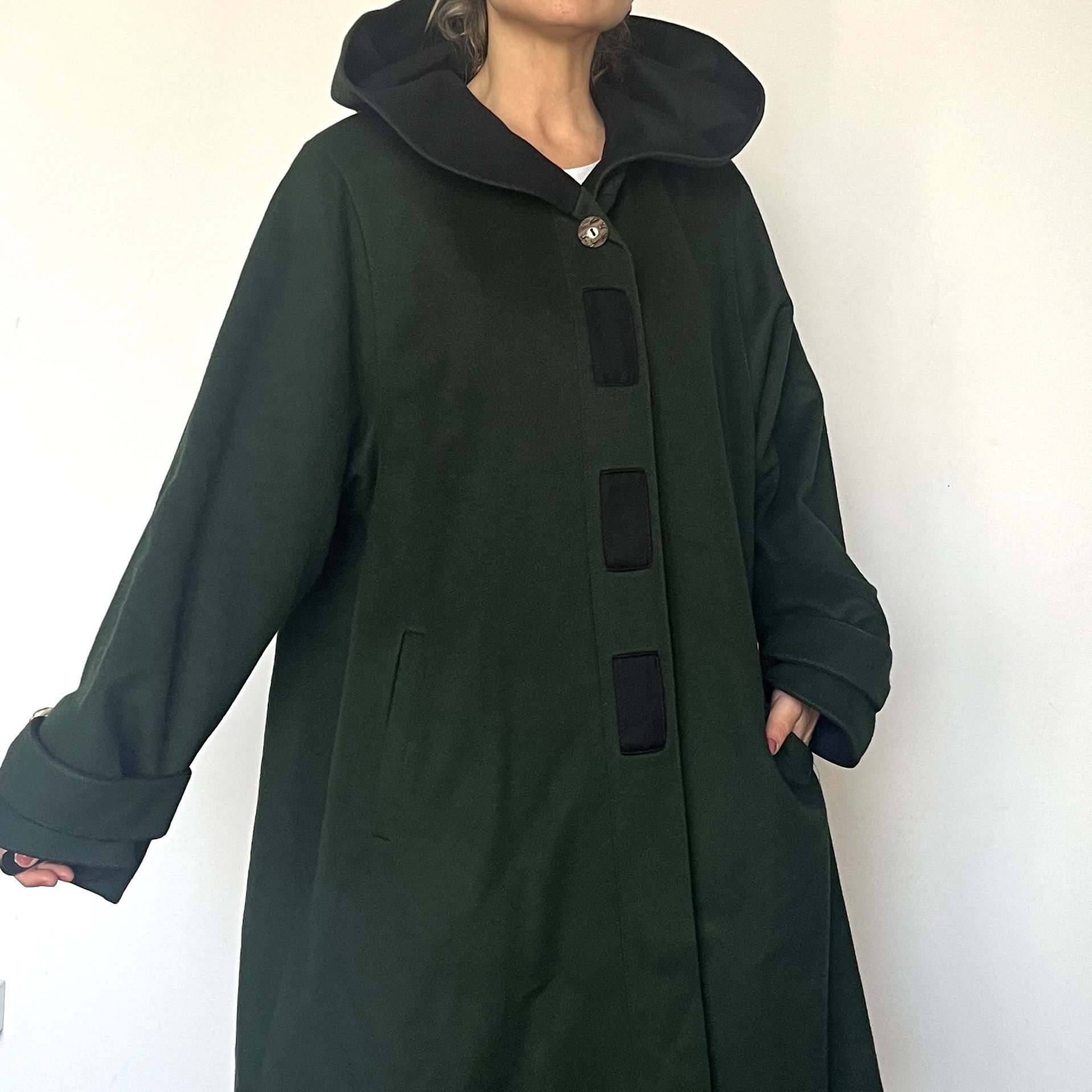 Vintage Woman Austrian Wool Long Coat With Hood by Bauer - Etsy