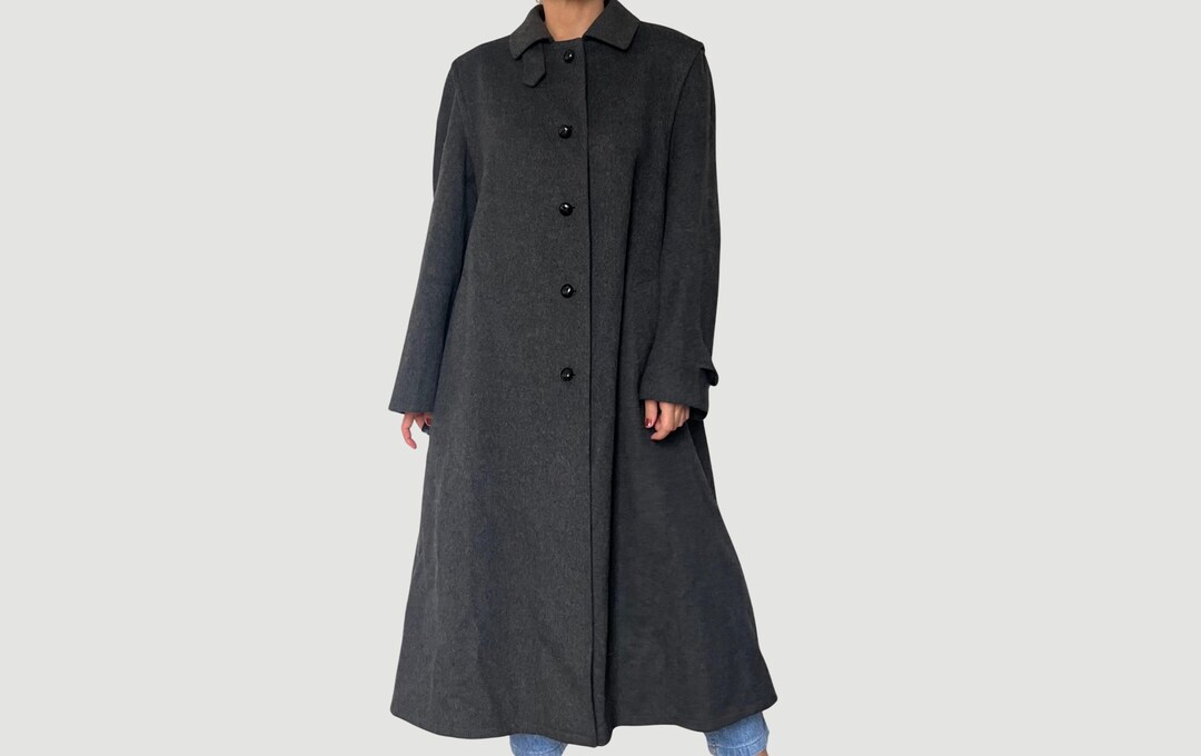 Vintage Woman Austrian Wool Gray Coat by Salko Baur Foradori - Tiroler ...