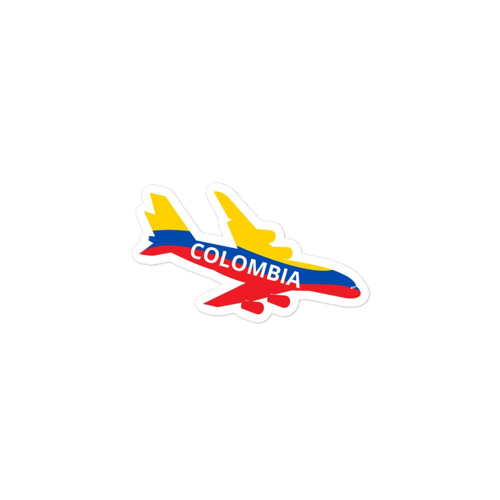 Colombia Sticker, Colombian Airplane Sticker, Colombia Souvenir Sticker ...