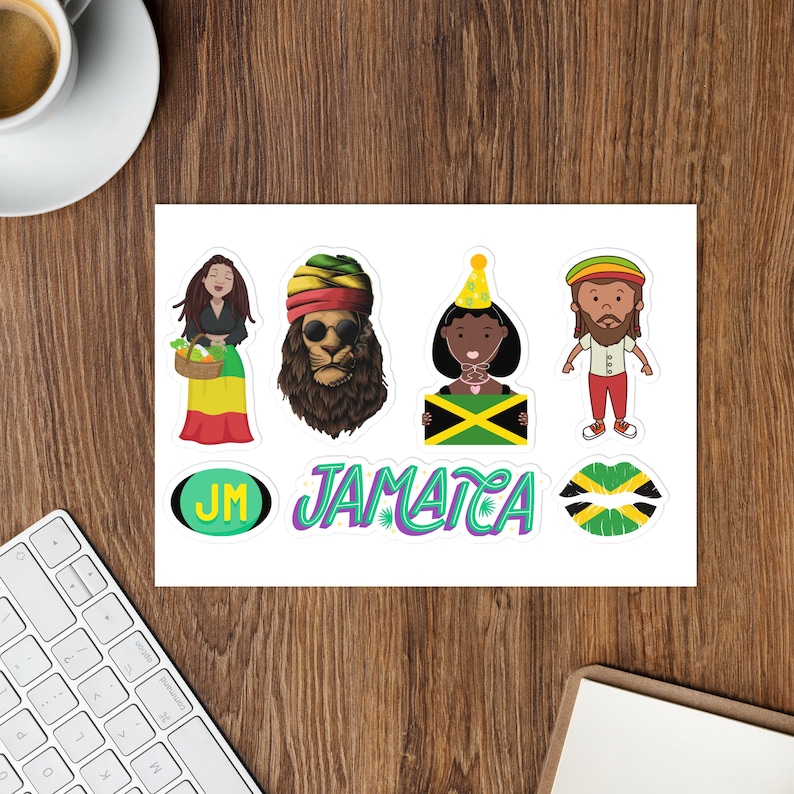 Jamaica Sticker Pack, Jamaican Pride Stickers, Jamaica Vinyl Stickers ...