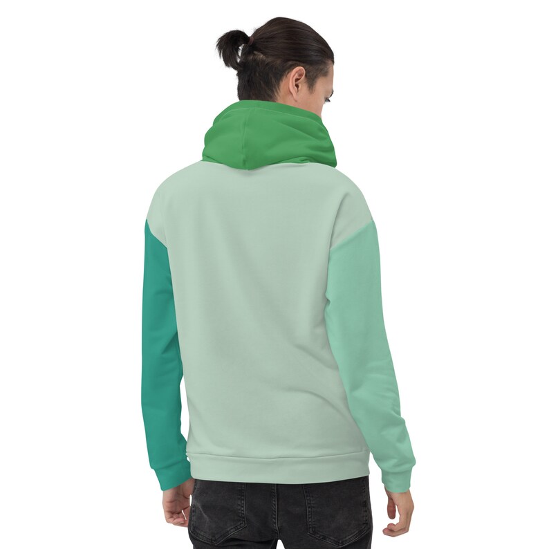 Minty Fresh Color Block Hoodie, Light Colored Hoodie, Earth Tone Color ...