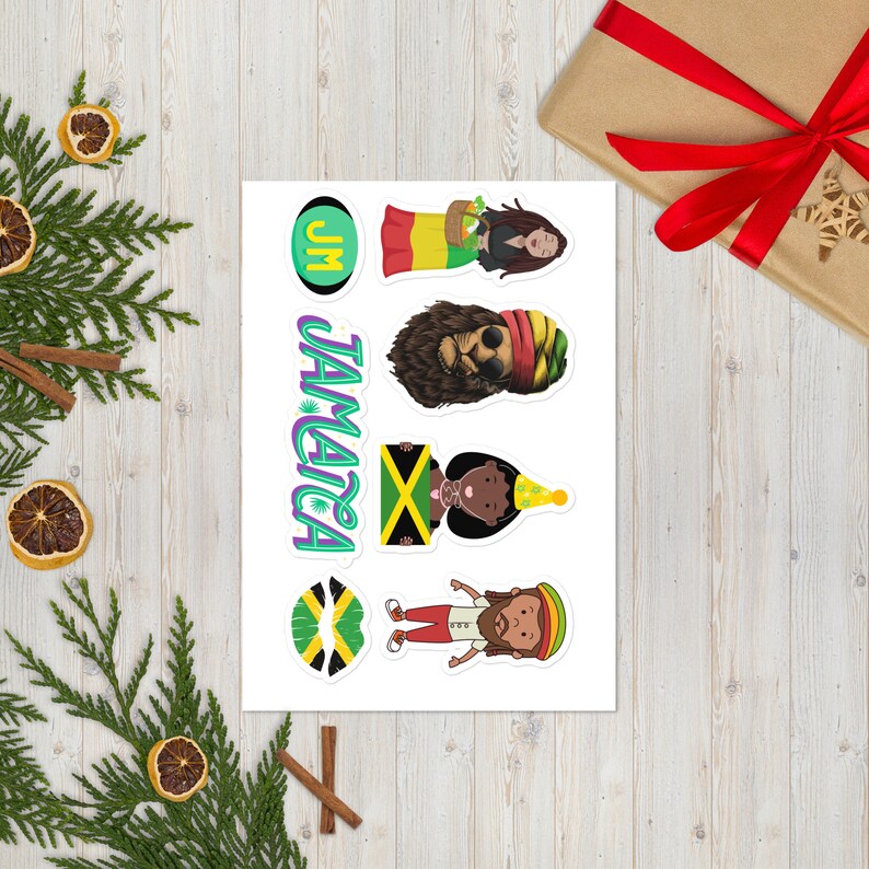 Jamaica Sticker Pack, Jamaican Pride Stickers, Jamaica Vinyl Stickers ...