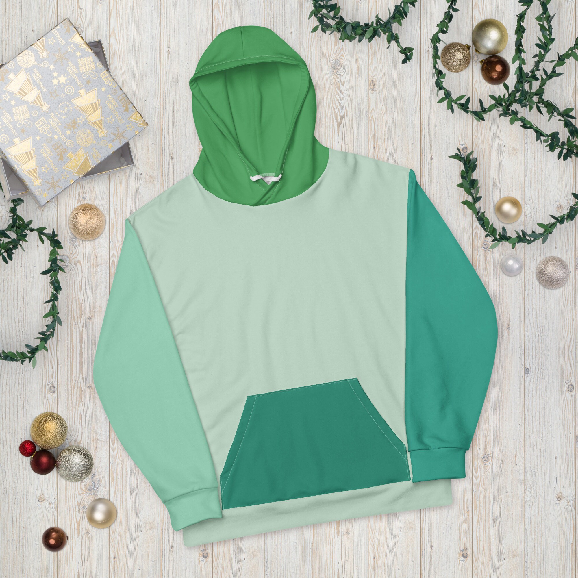 Minty Fresh Color Block Hoodie, Light Colored Hoodie, Earth Tone Color ...