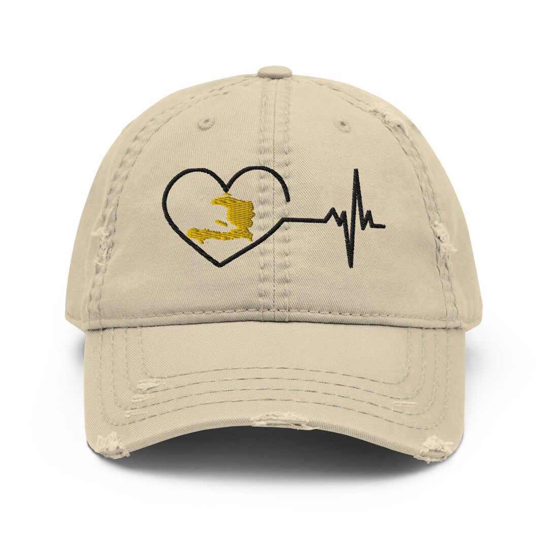 Haiti Map Hat, Haitian Heart Beat Hat, Haiti Gift Hat, I Love Haiti ...