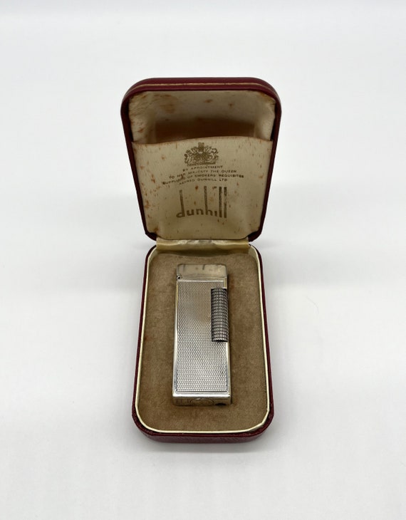 DUNHILL Rollagas Silver Barley Vintage Collectors Lighter with Original Box Etsy