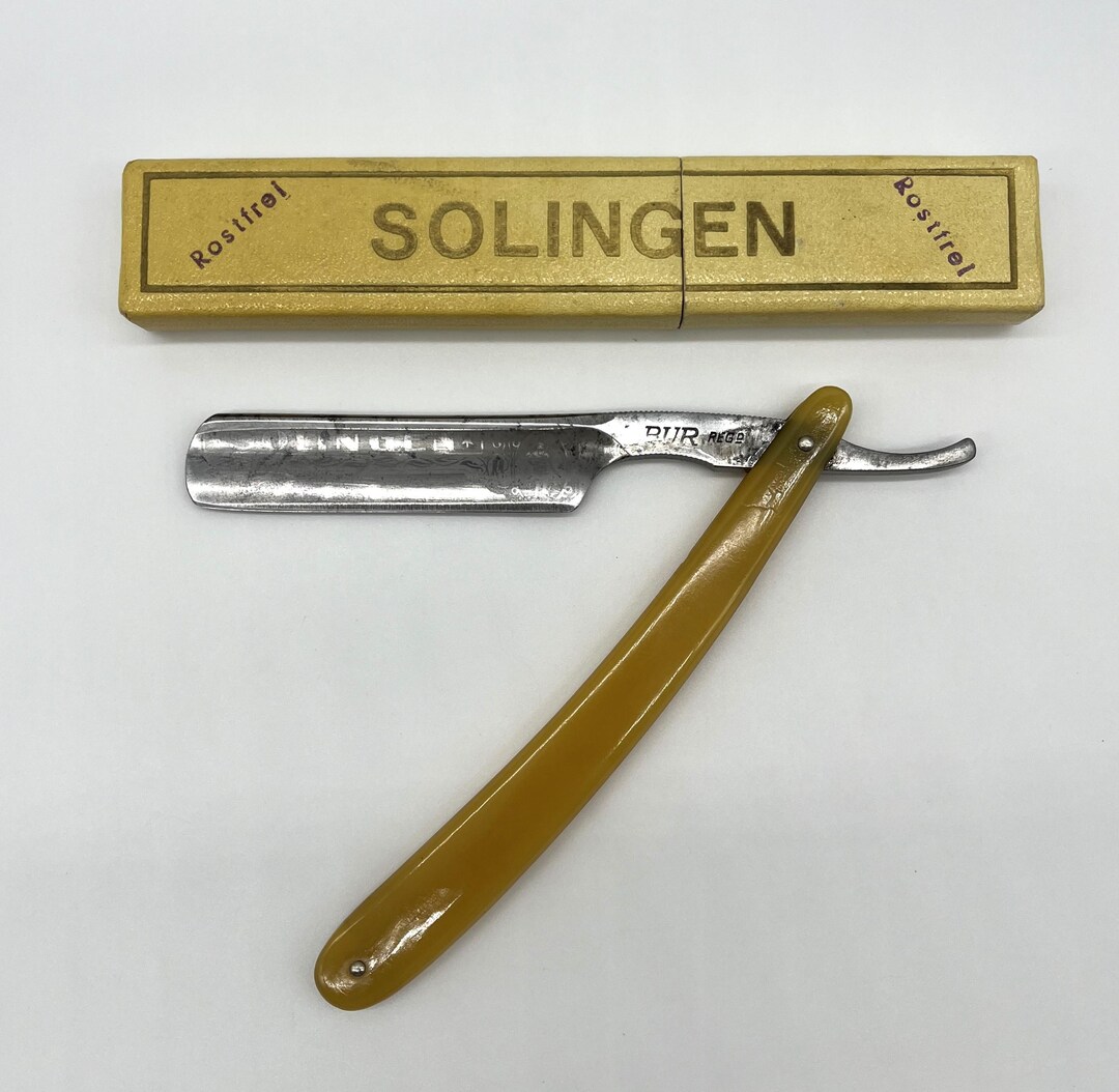Solingen Bur Vintage Straight Razor Germany With Original Box - Etsy