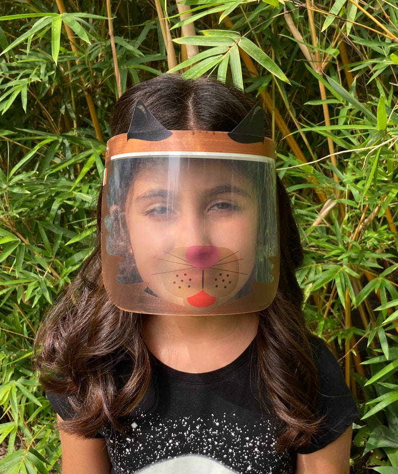 Adjustable Full Face Shields for Kids. Cute Animal Protective Face ...