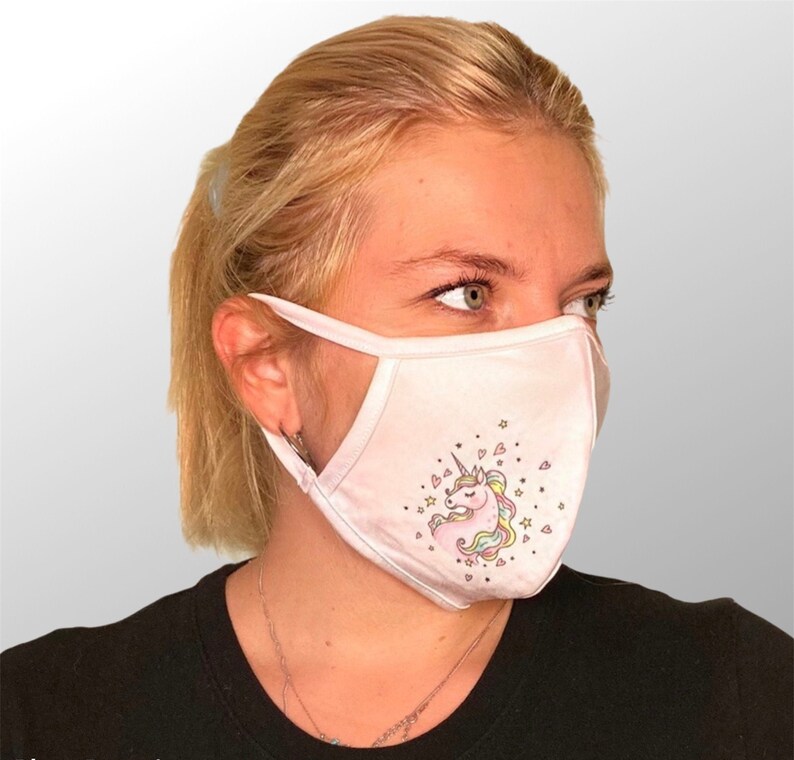 Unicorn Face Masks for Adults & Kids Reusable Unisex - Etsy