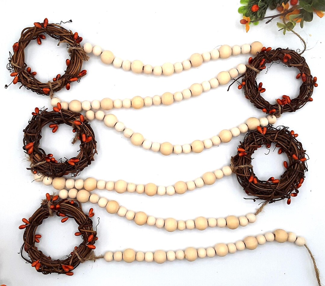 Fall Fireplace Garland, Handmade Fall Garland, Cottagecore Garland ...