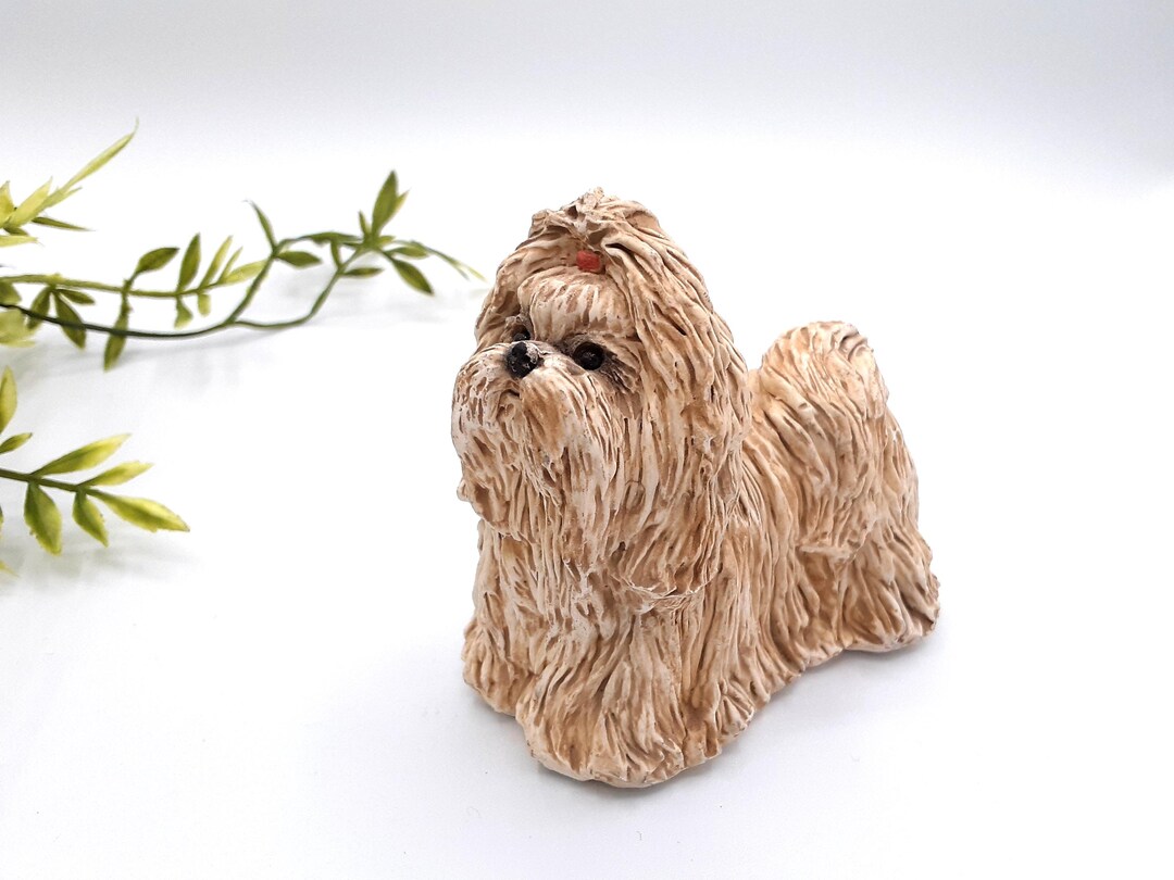 Shih Tzu Figurine, Shih Tzu Beige, Gift for Shih Tzu Lover, Stone ...